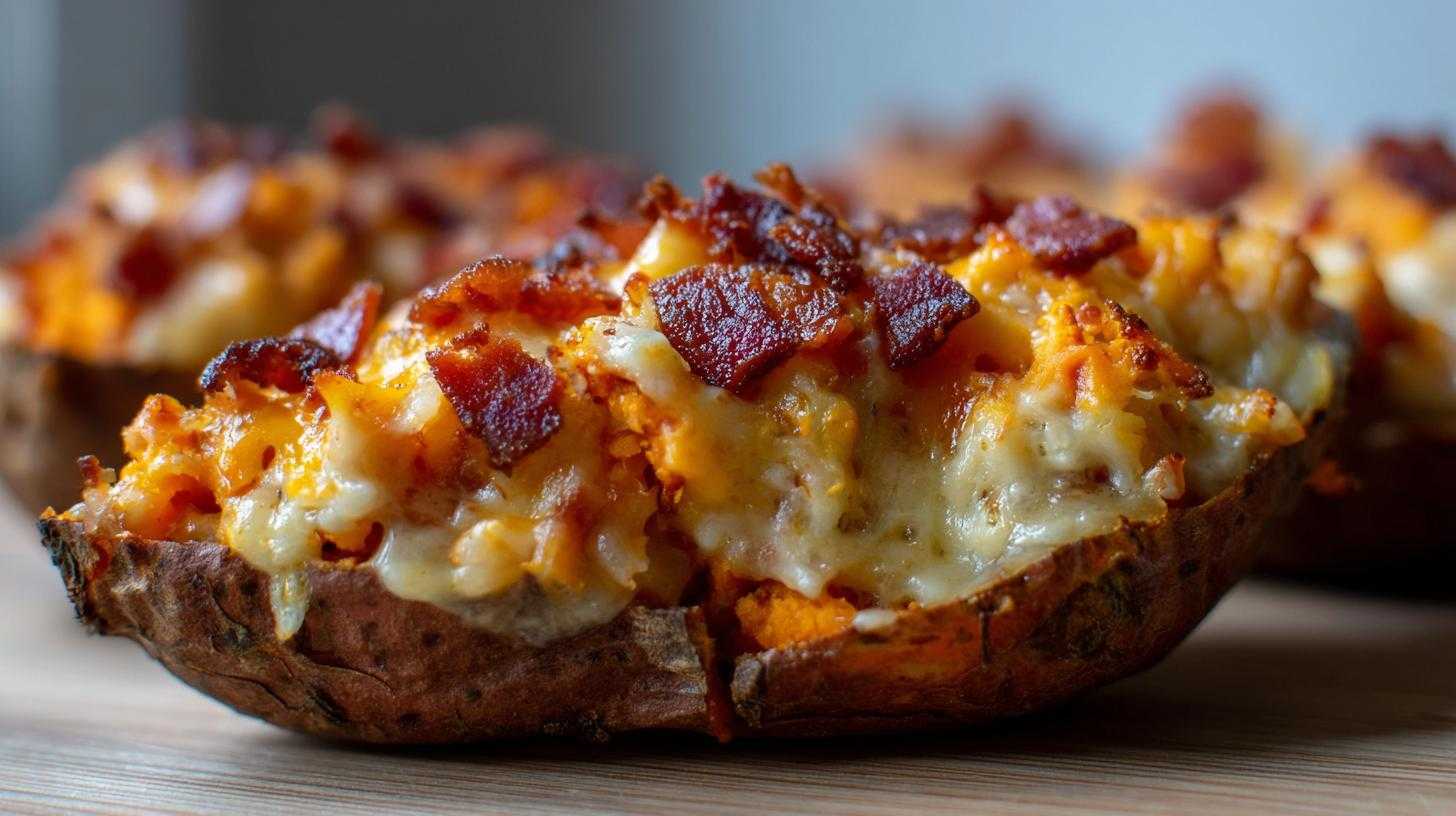 Amazing Loaded Sweet Potato Skins Make 4 Delicious Servings ...
